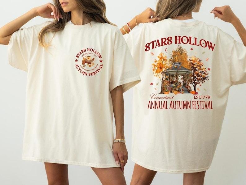 Stars Hollow Fall Png, Annual Autumn Festival Png, Vintage Style Stars ...