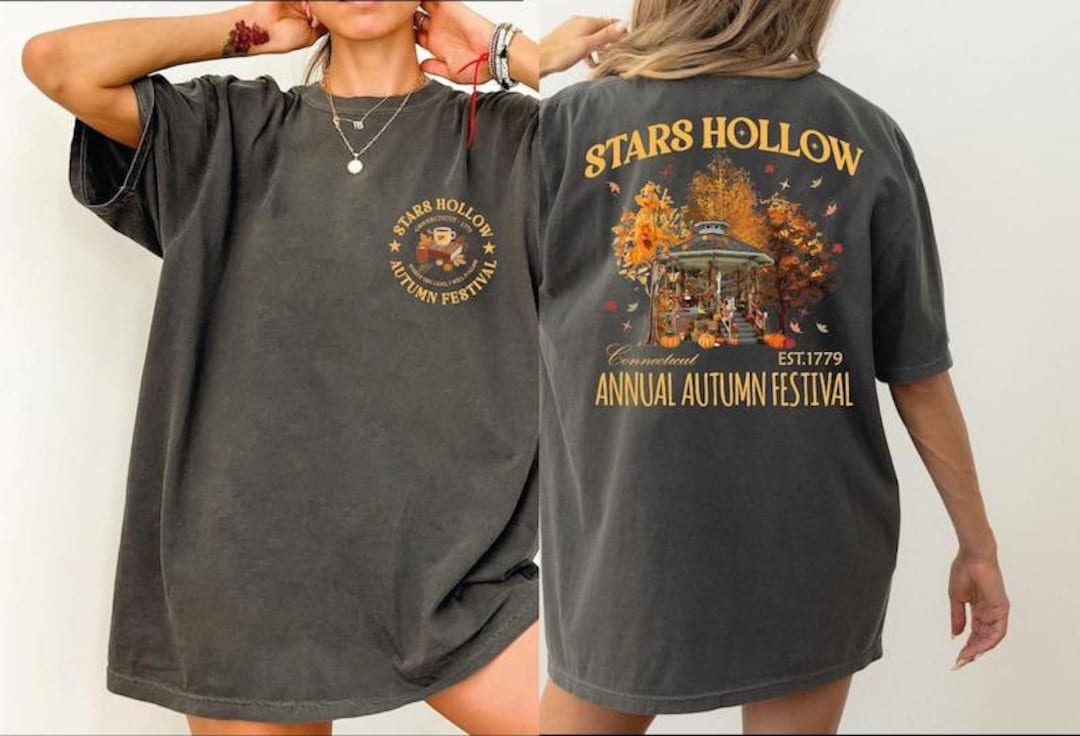 Stars Hollow Fall Png, Annual Autumn Festival Png, Vintage Style Stars ...