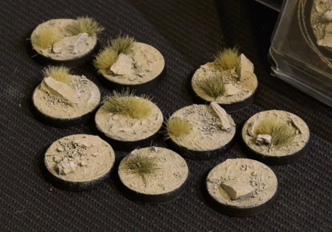 Set of 250 Desert Terrain 32mm Miniature Bases for Figurines Perfect ...