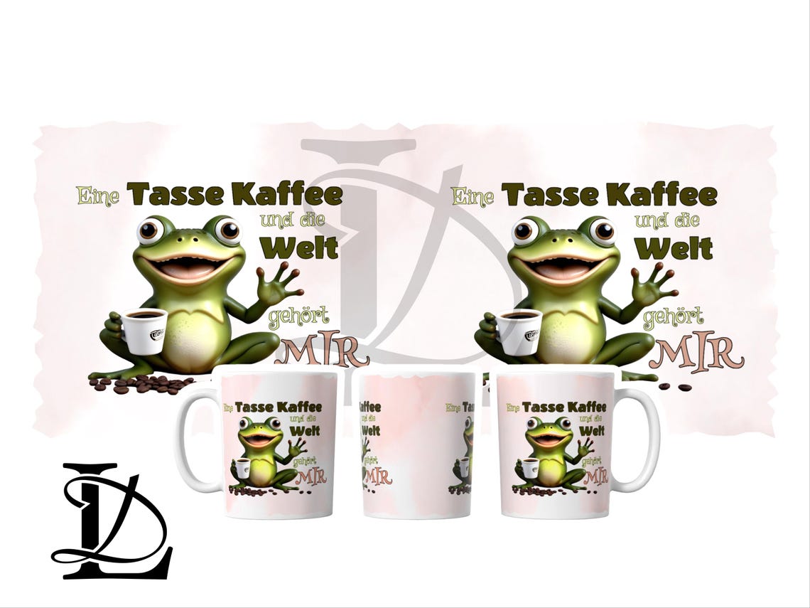 Mug File Frog Sublimation File Mug File With German Text Sublimation ...