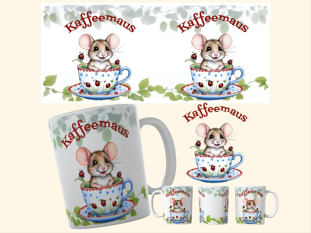 Mug File Coffee Mouse Sublimation File Mug File With German Text ...