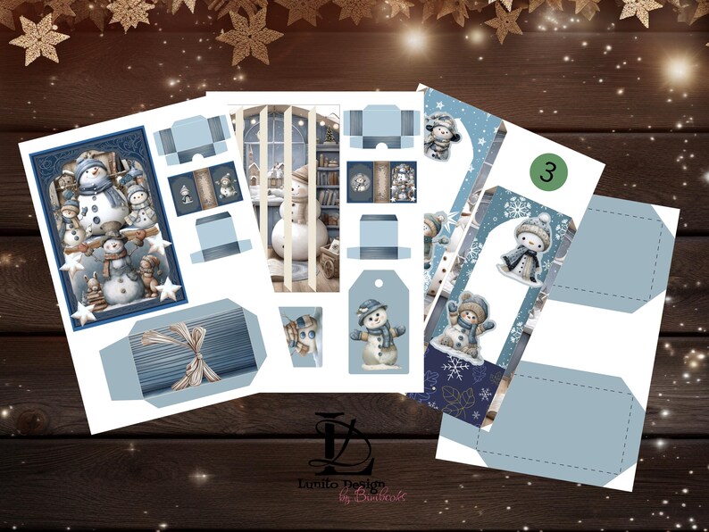 Book Nook Snowmen Print and Craft in DIN A4, Tunnel Map, Book Printing ...