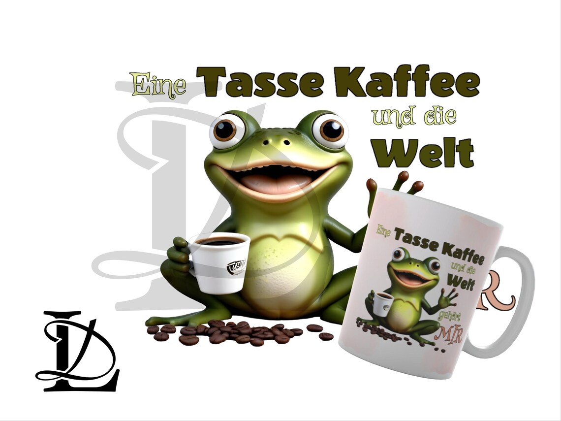 Mug File Frog Sublimation File Mug File With German Text Sublimation ...