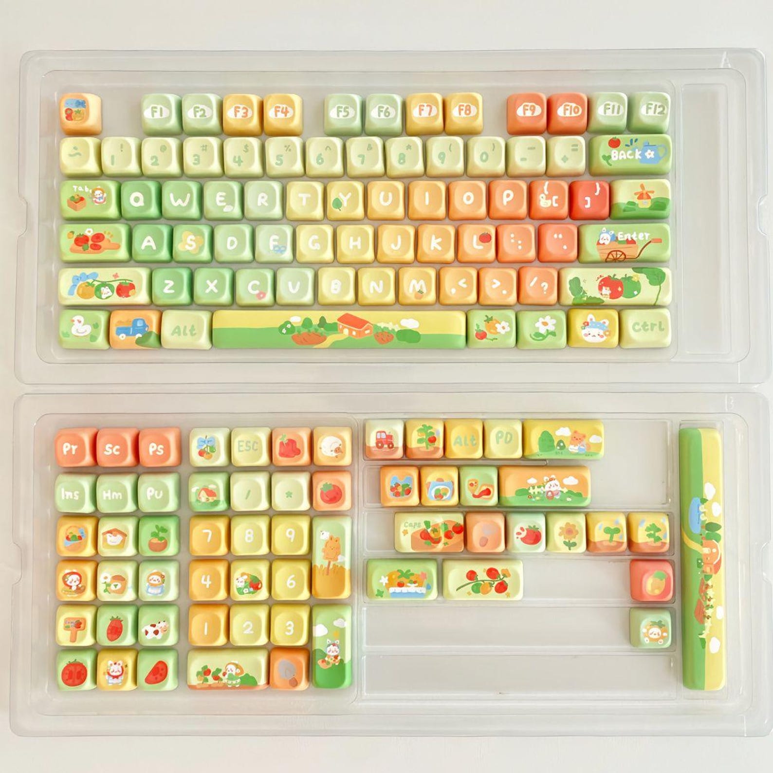 Cute Tomato Galore Keycap Setnot Including Keyboard, EOA Profile, PBT ...