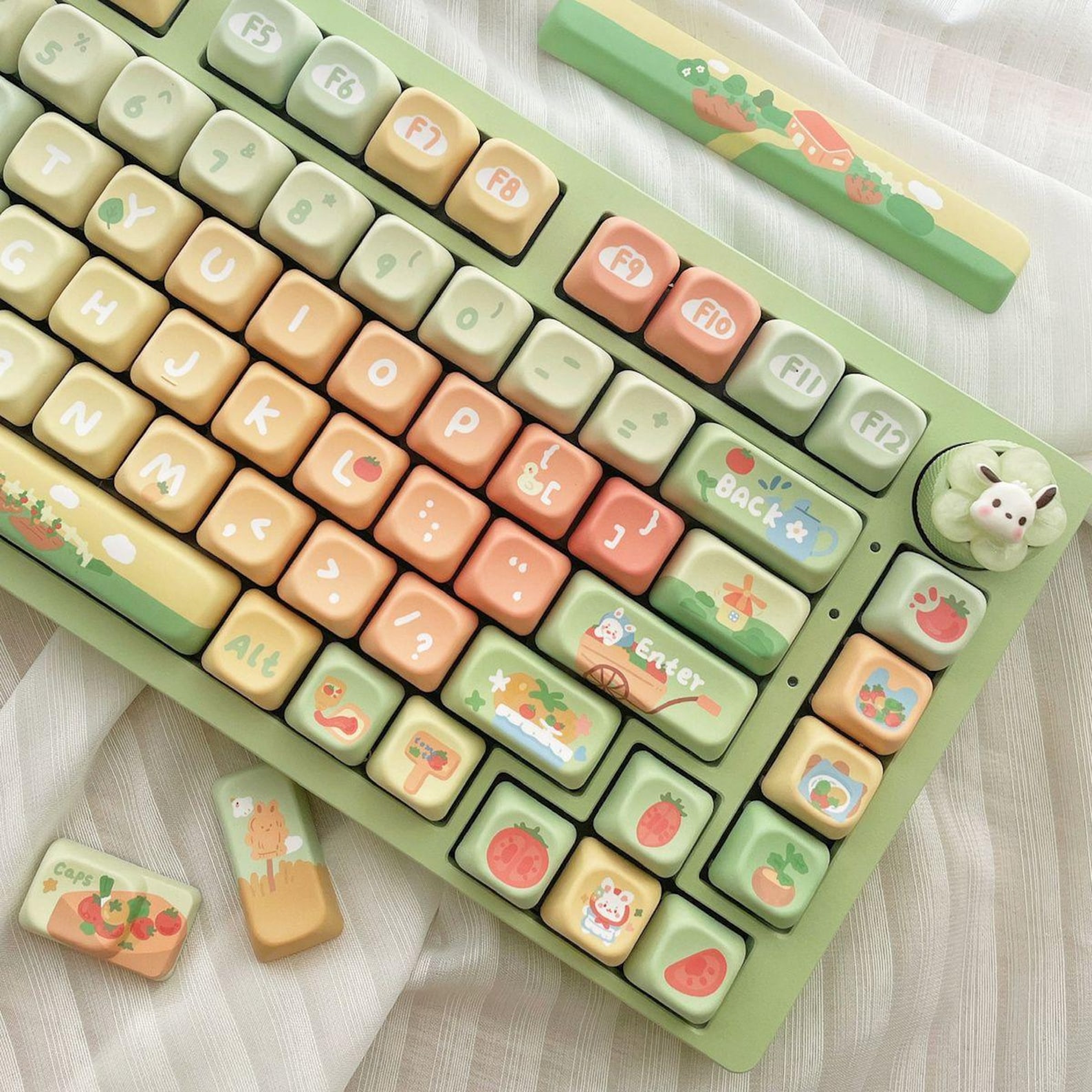 Cute Tomato Galore Keycap Setnot Including Keyboard, EOA Profile, PBT ...