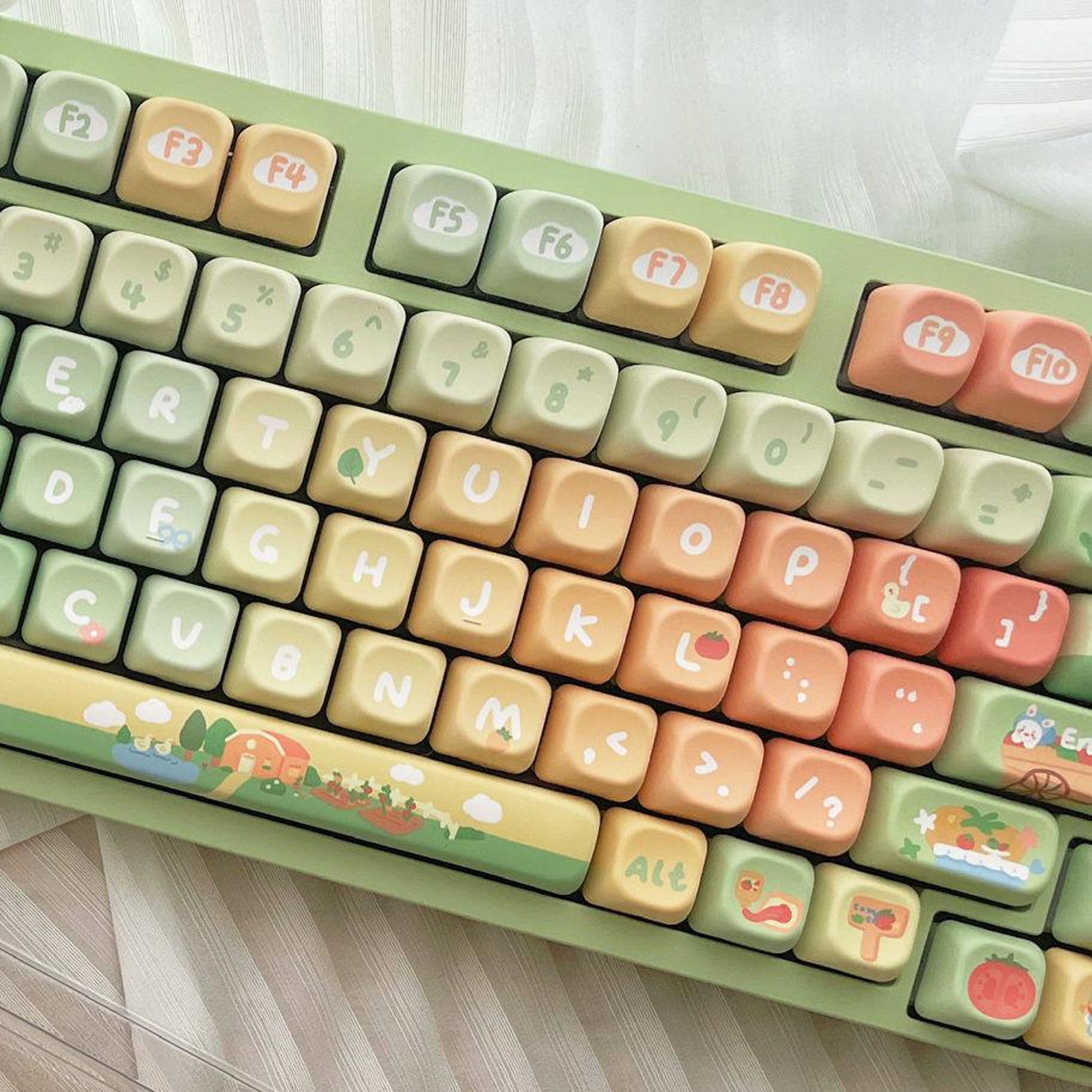 Cute Tomato Galore Keycap Setnot Including Keyboard, EOA Profile, PBT ...