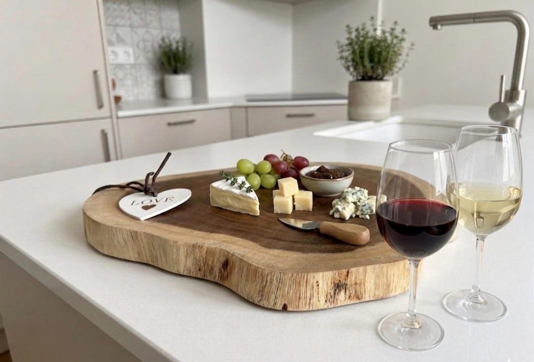 Rustic | Artisan Rosewood Natural Slab Board- (33cm X 33cm X 2.5 Cm ...