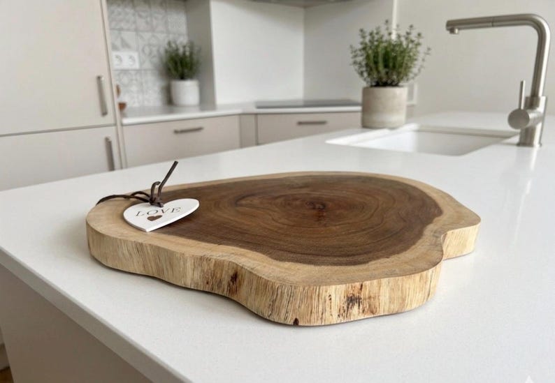 Rustic | Artisan Rosewood Natural Slab Board- (33cm X 33cm X 2.5 Cm ...