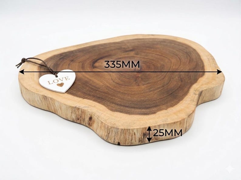 Rustic | Artisan Rosewood Natural Slab Board- (33cm X 33cm X 2.5 Cm ...