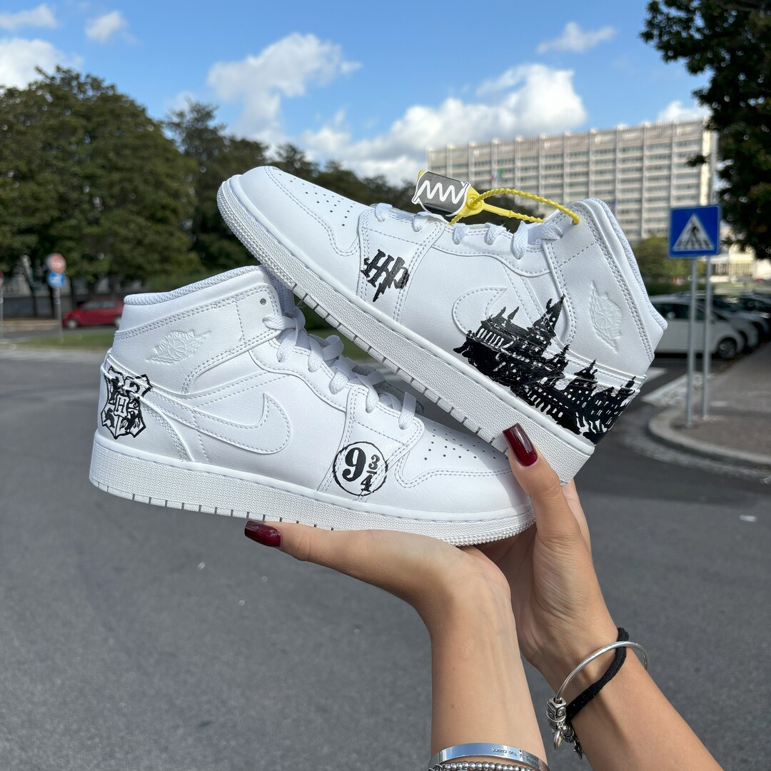 Jordan 1 Mid Harry Potter Custom Shoes Personalized Jordans Gym Shoes ...