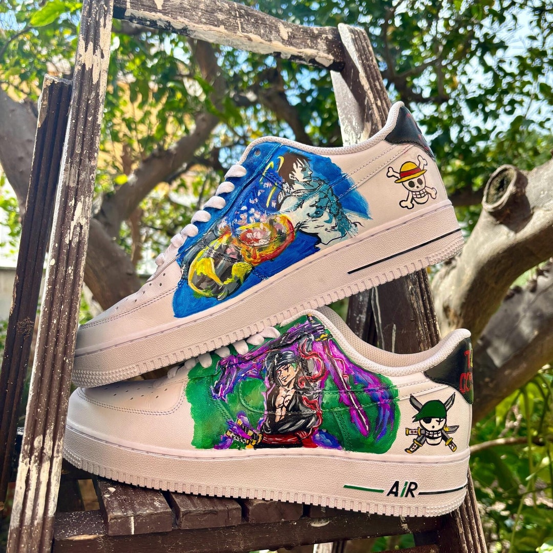 Nike Air Force 1 One Piece | Custom Air Force One | Hand Painted Anime ...