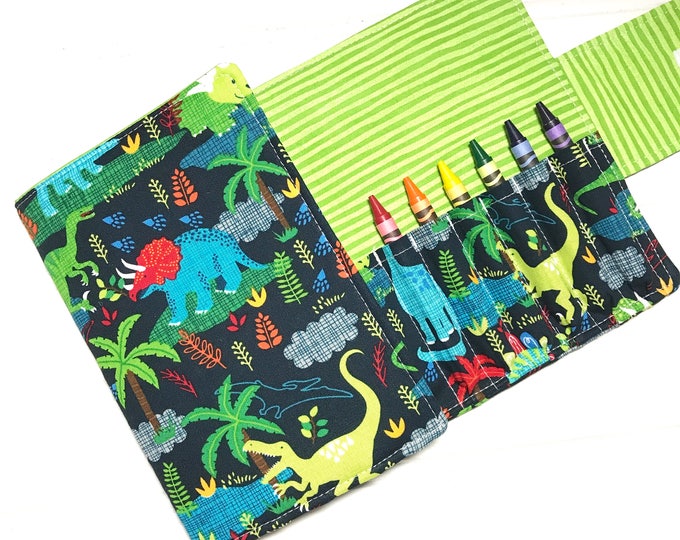 Dinosaur Wallet, Crayon Holder, Travel Toys, Dinosaur Toy, Gift for ...