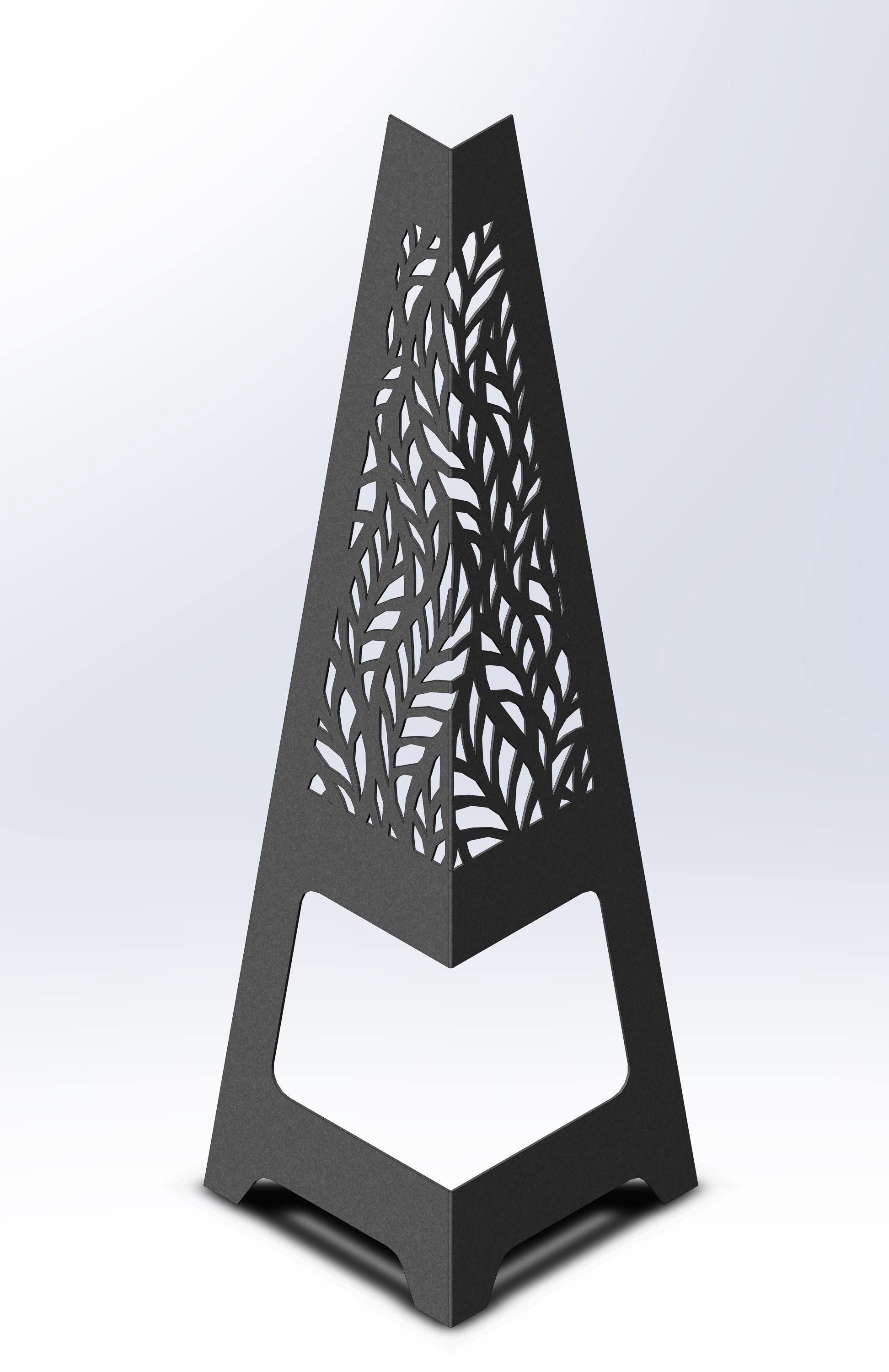Laser Cut Tree Leaves Chiminea Fire Pit, Digital Product, Files DXF ...