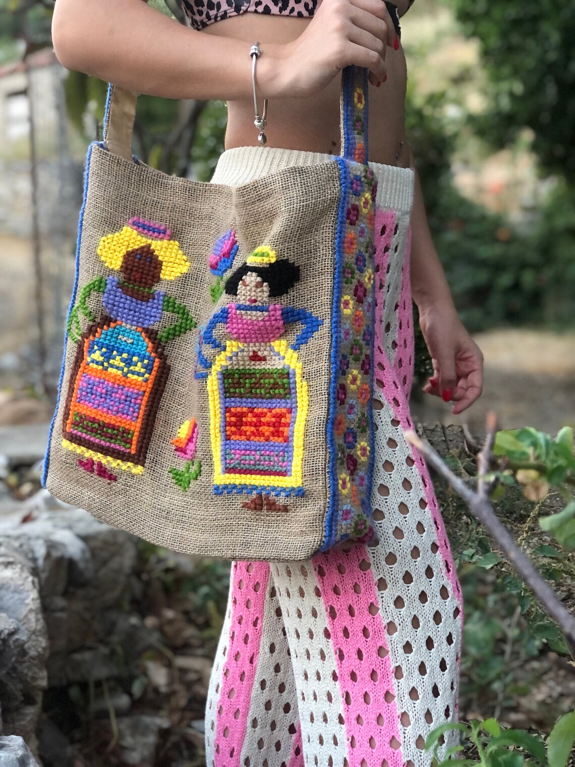 Mini Tote Bag Handmade With Women - Etsy