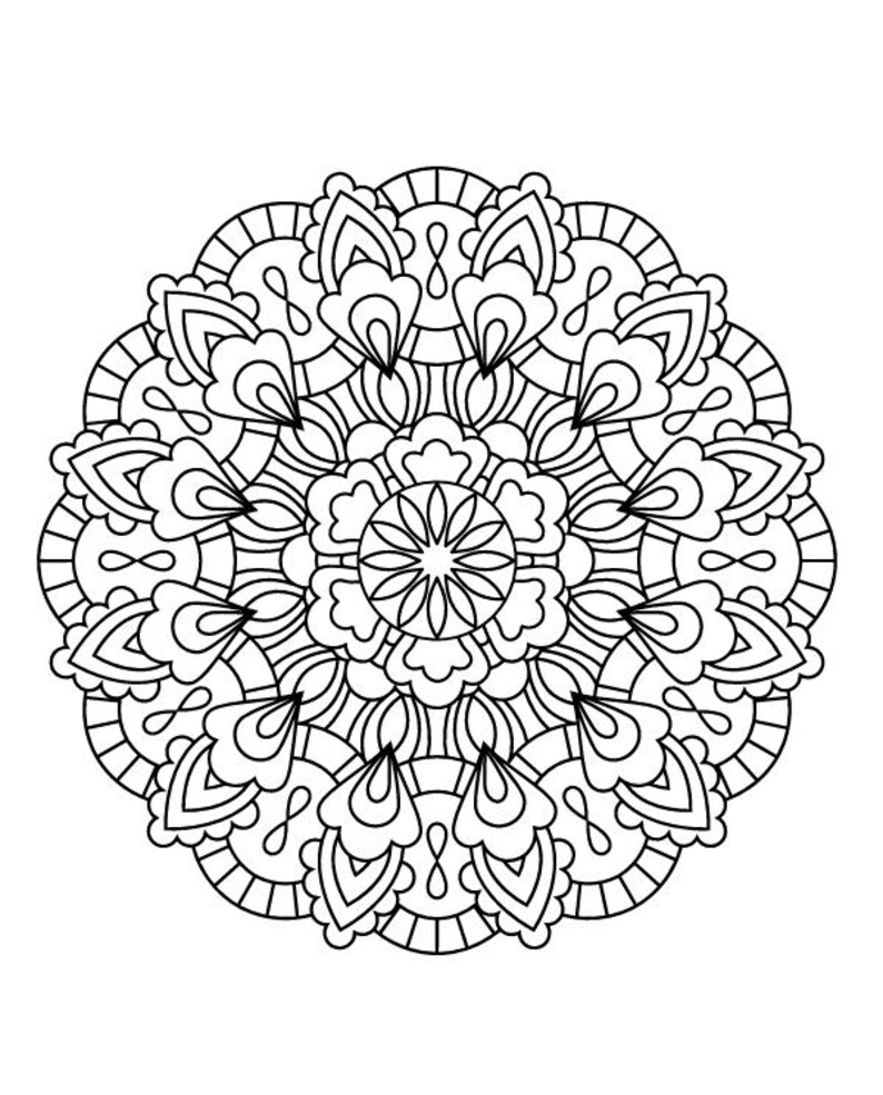 Mandala Stress Relief Coloring Book With 25 Soothing Peaceful Patterns ...
