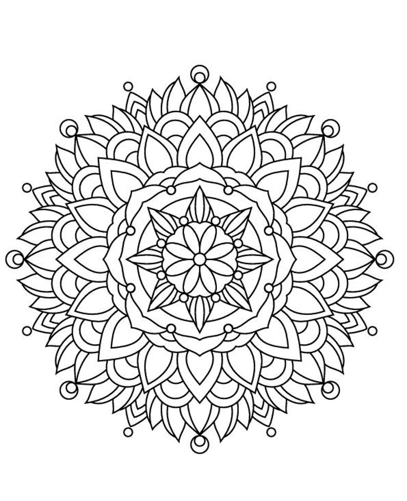Peaceful Patterns Mandala Coloring Book 30 Images - Etsy