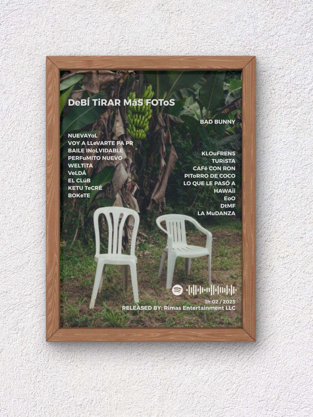 Bad Bunny 'debÍ Tirar MáS Fotos' Digital Album Poster, Printable Music ...