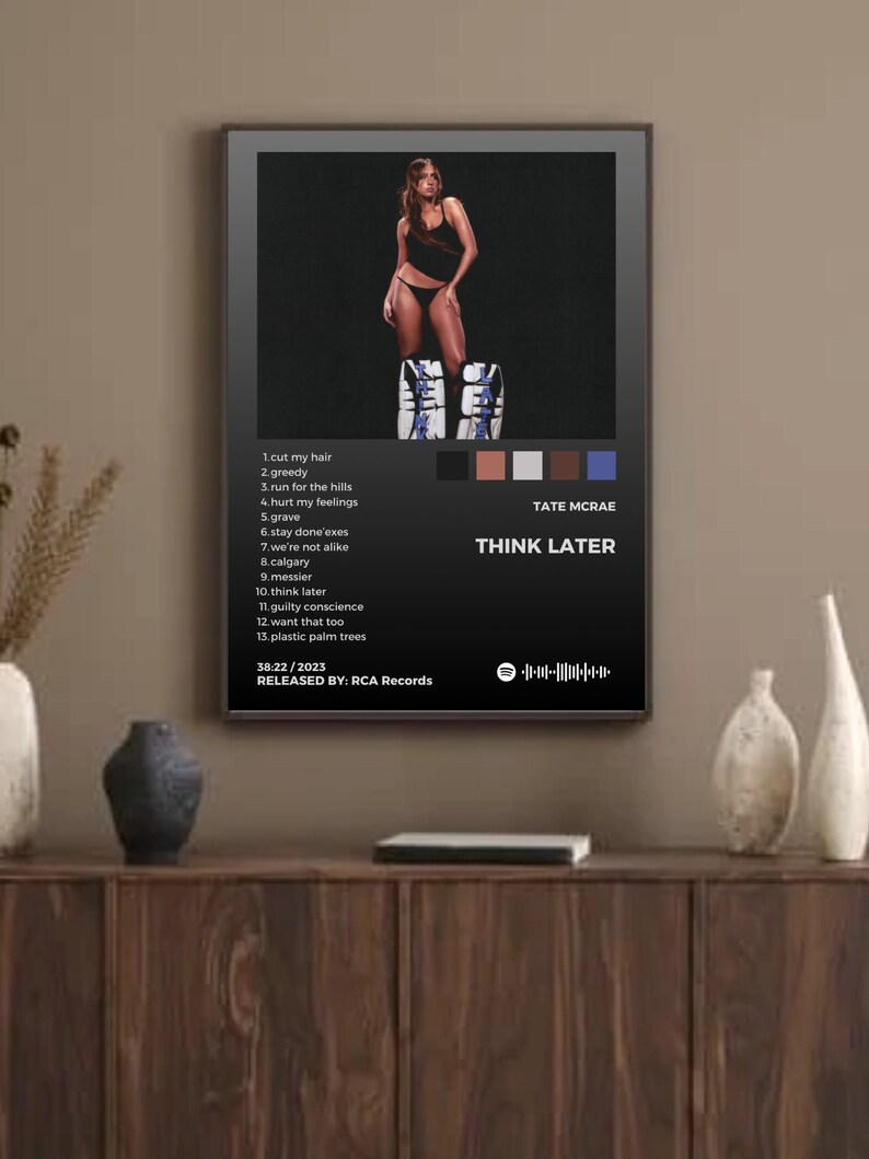 Tate Mcrae "think Later" Album Digital Print | Vertical Poster 11 X 14 ...