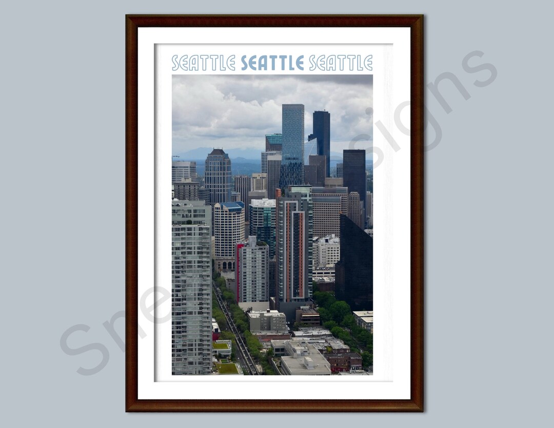 Seattle Skyline Poster - Etsy