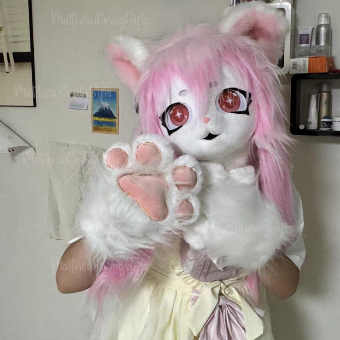 5 Color Fursuit Set Puppy Paws, Furry Gloves Custom Colors, Pre-made ...