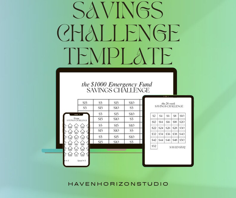 EDITABLE Savings Challenge Template, Save Money Template, Help With ...