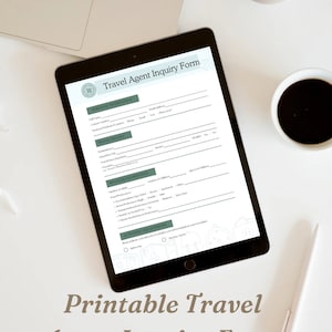 EDITABLE Printable Travel Inquiry Form, Travel Template, Editable Form ...