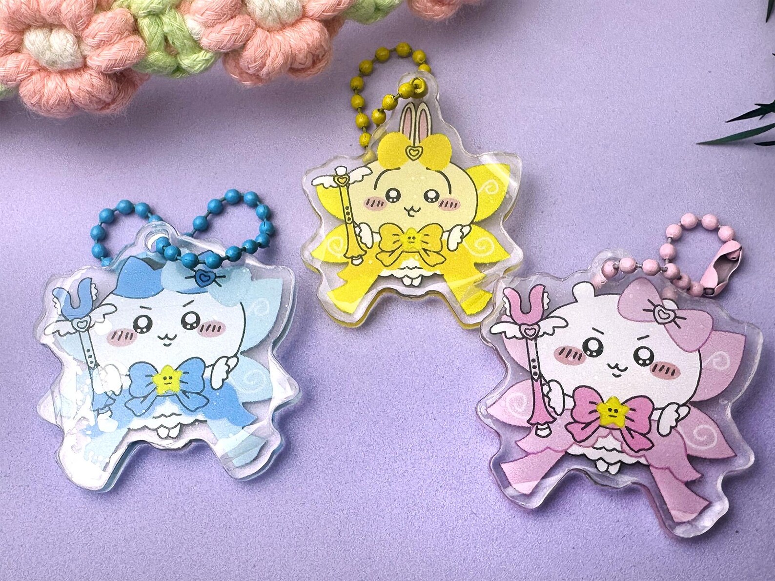 Chiikawa Angel Pendant-chiikawa Angel Keychain-usagi Pendant-hachiware ...