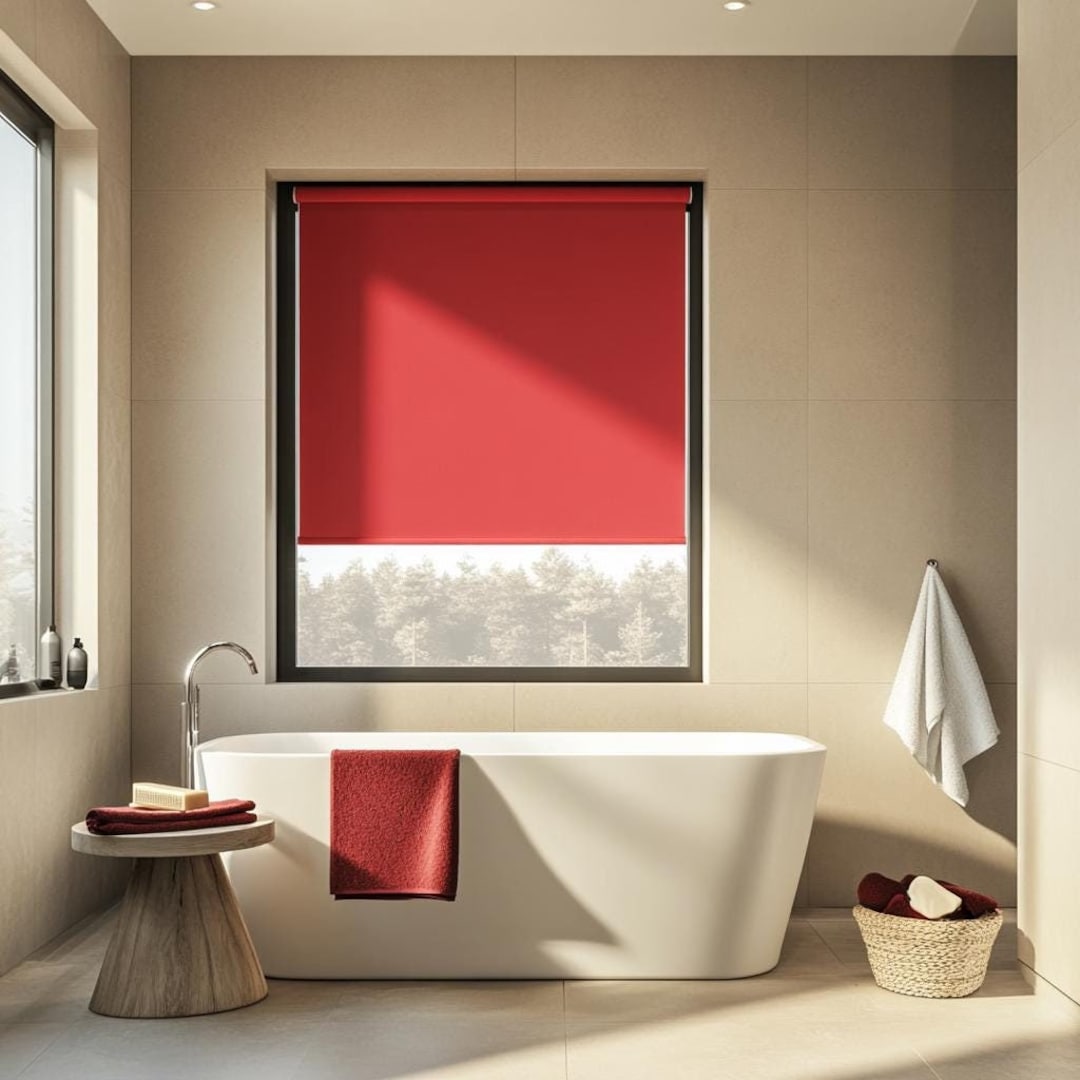 Minimalist Solid Color Window Shades - Custom Roller Blinds for Home or ...