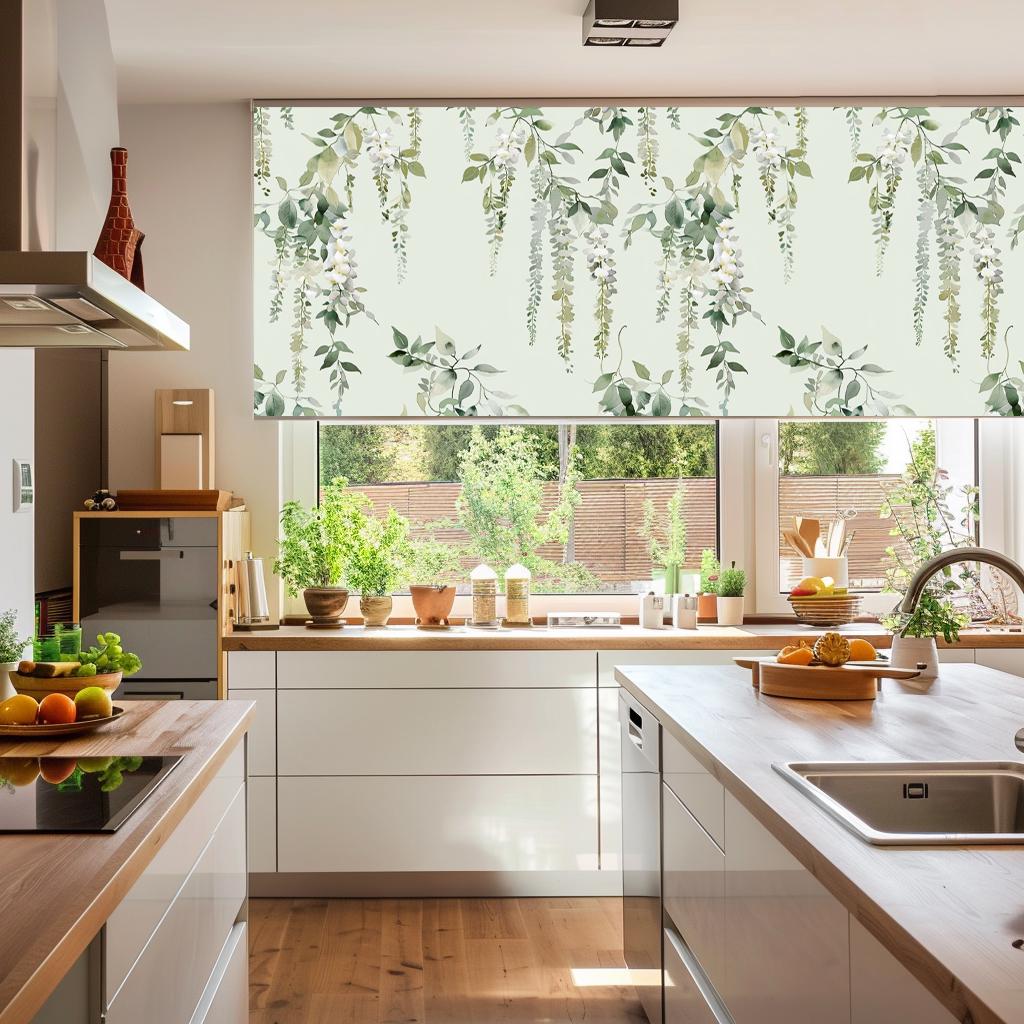 Custom Botanical Roller Blinds, Botanical Print Curtains, Artistic Home ...