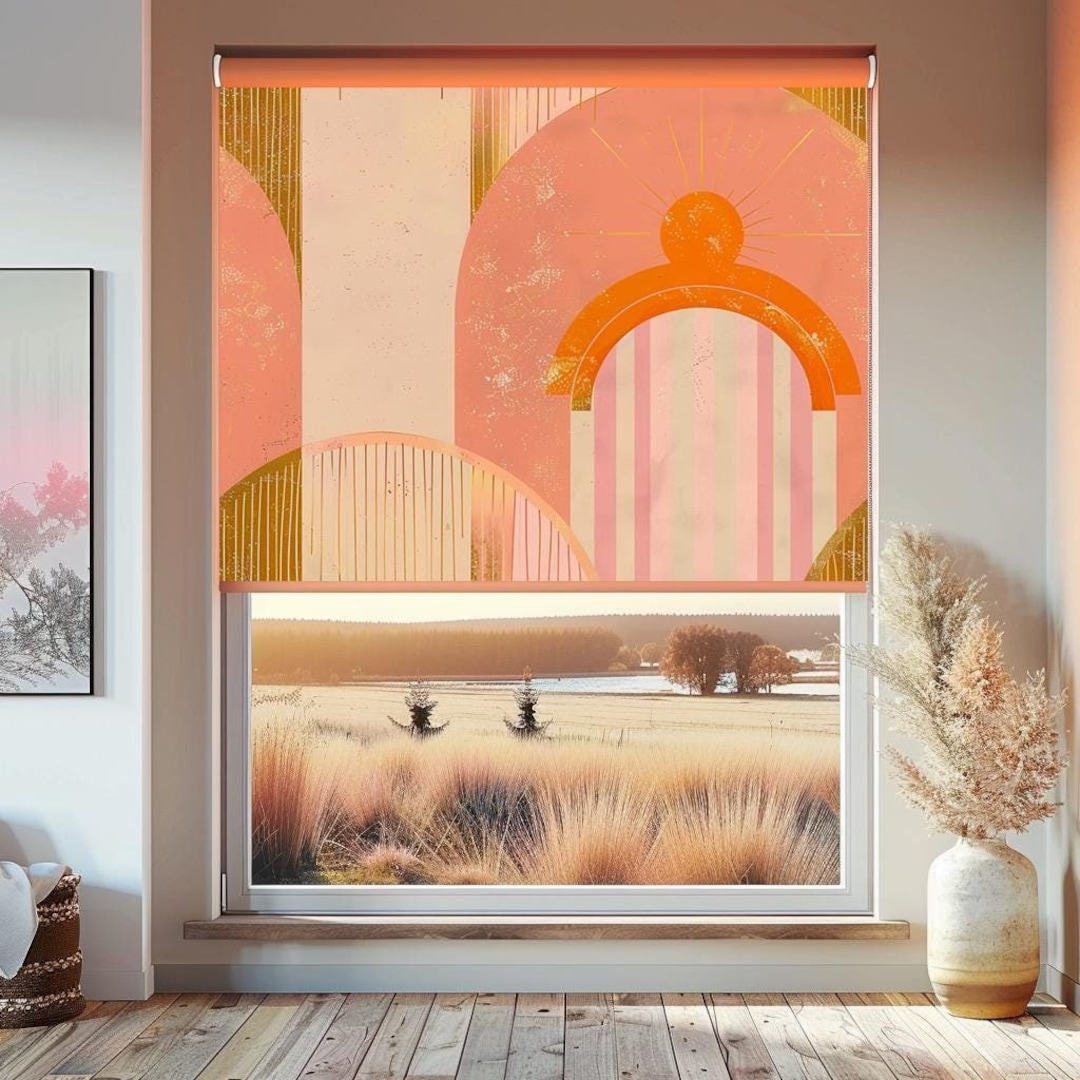 Custom Roller Blinds, Perfect Window Shades for Any Room, Boho Sunset ...