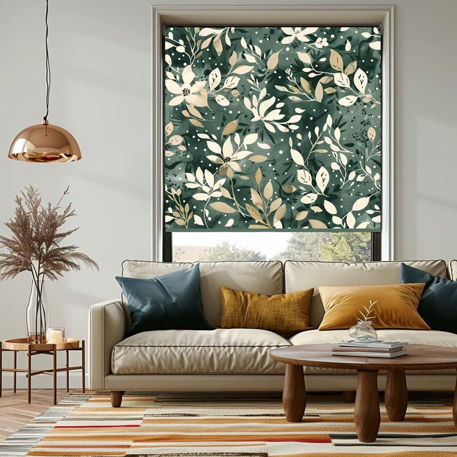 Custom Floral Roller Blinds, Blackout Roller Blinds, Flower Patterned ...