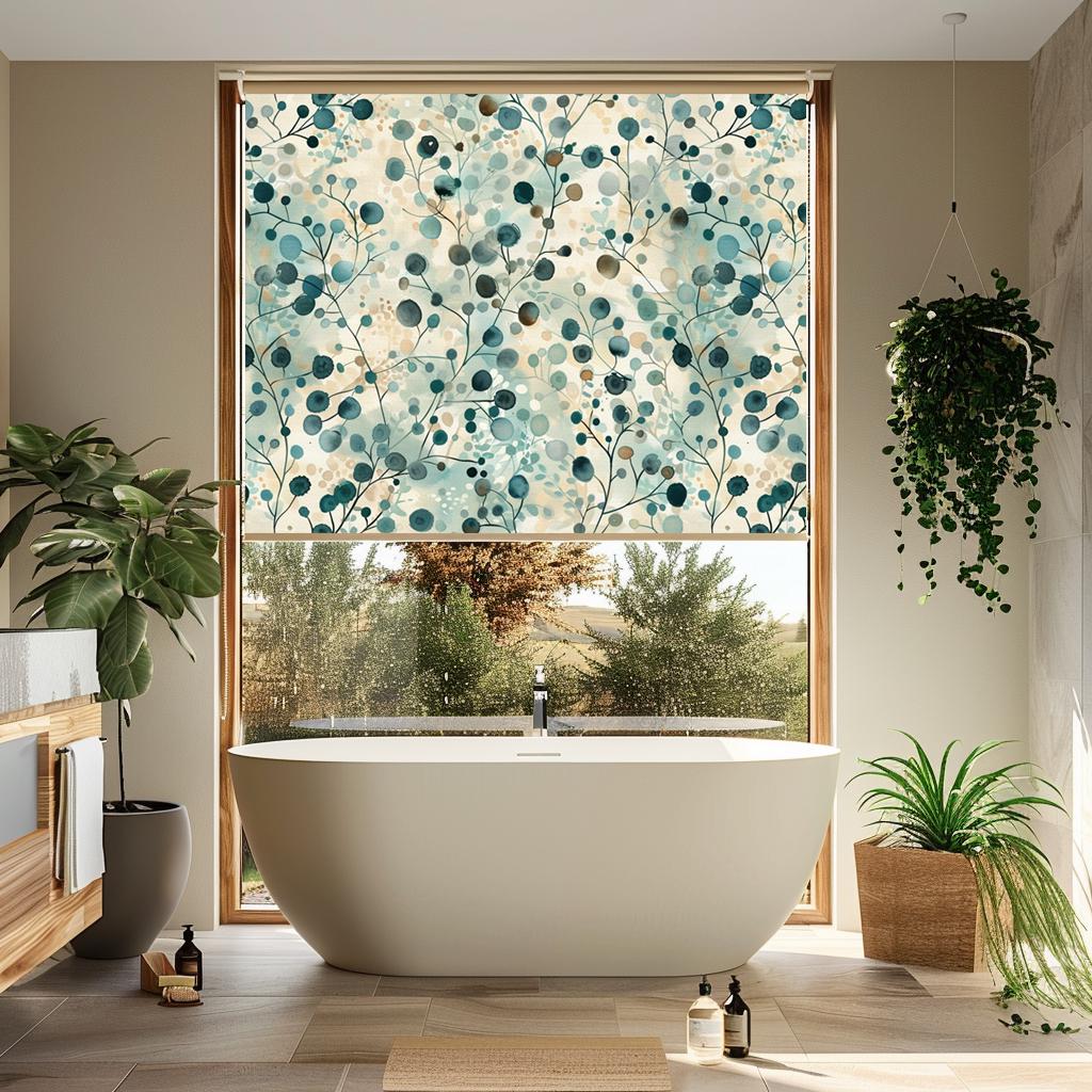 Custom Watercolor Floral Roller Blinds, Botanical Floral Window Shades ...