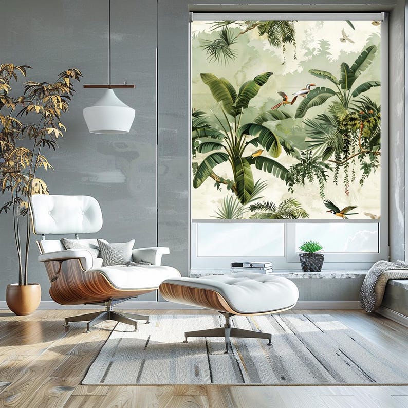 Personalized Botanical Roller Blinds, Custom Window Shades With ...