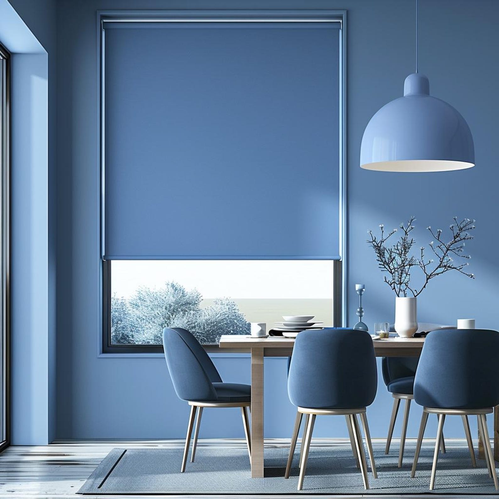 Minimalist Solid Color Window Shades - Custom Roller Blinds for Home or ...