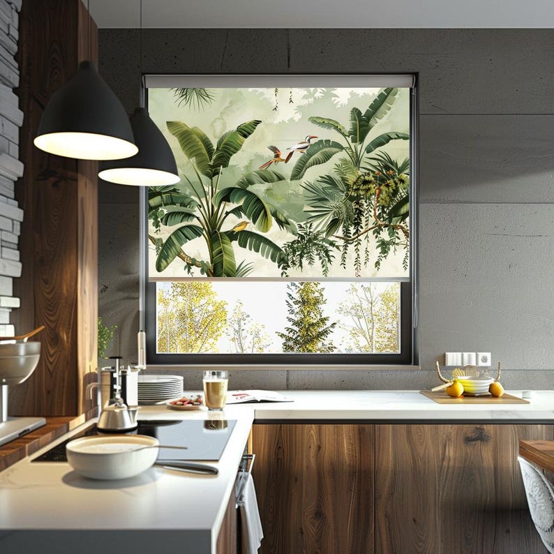 Personalized Botanical Roller Blinds, Custom Window Shades With ...