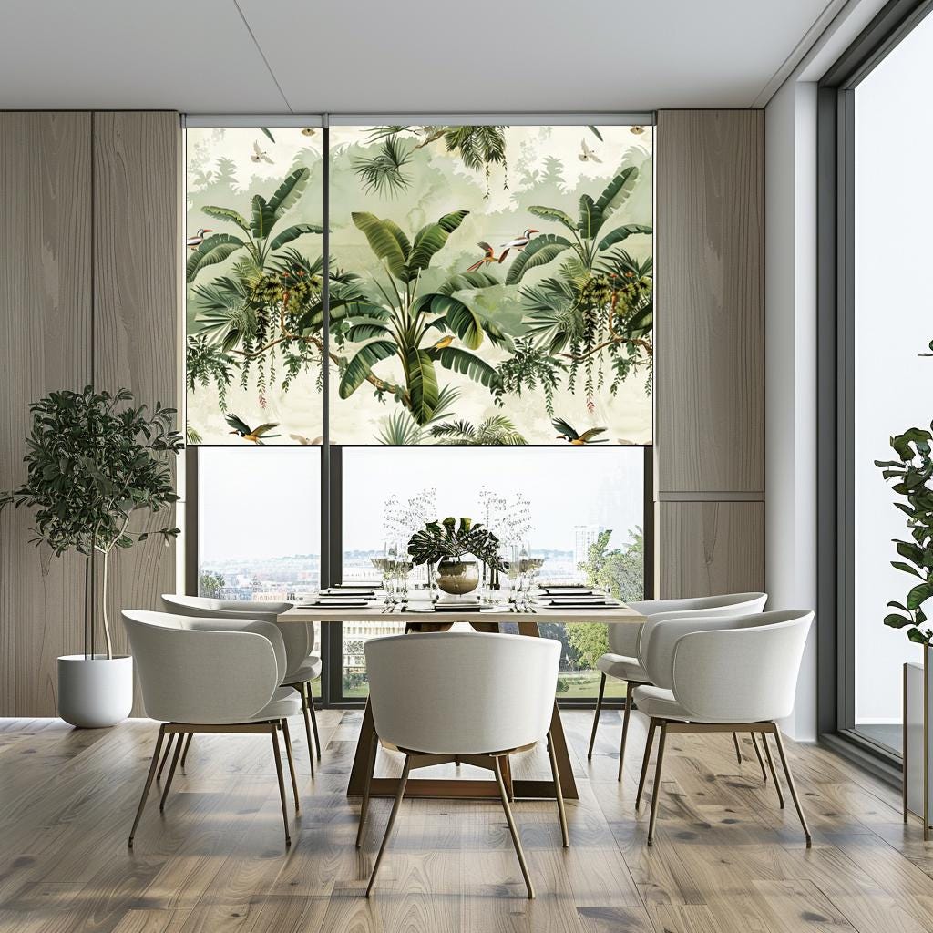 Personalized Botanical Roller Blinds, Custom Window Shades With ...
