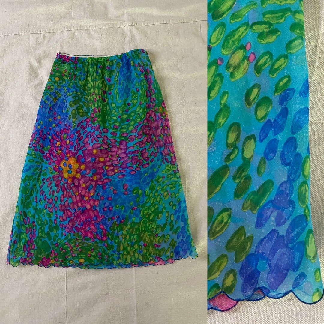 Vintage Half Slip / 60s Sheer Scalloped Edge Skirt / Midcentury 1960s ...