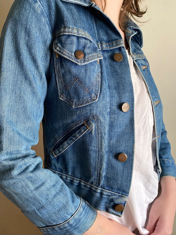 vintage Wrangler denim jacket / 1970s denim Wrangler … - Gem