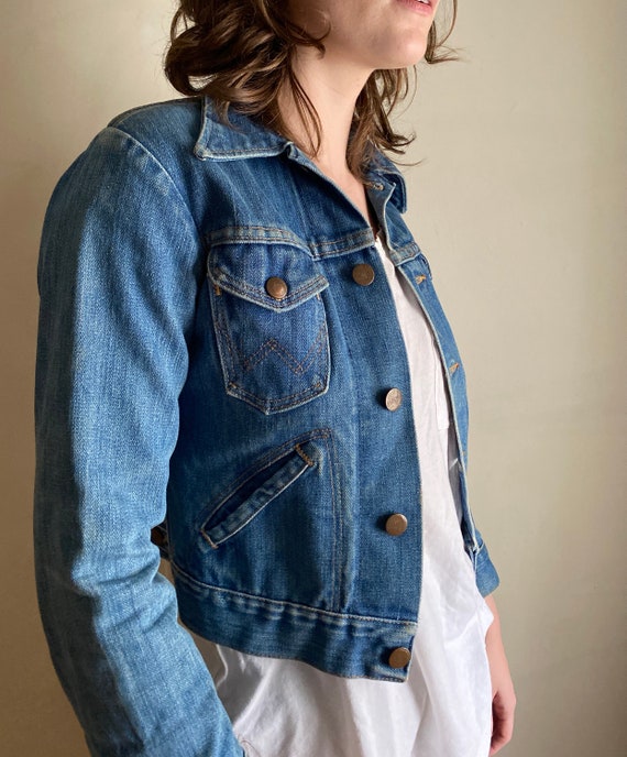 vintage Wrangler denim jacket / 1970s denim Wrangler … - Gem