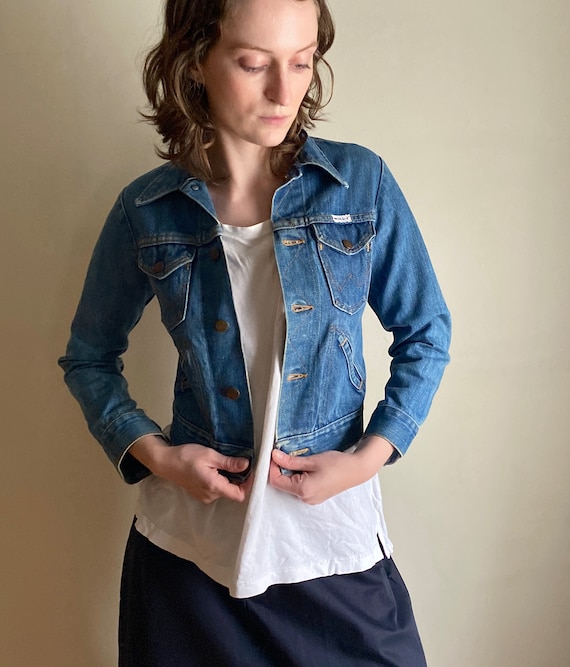 vintage Wrangler denim jacket / 1970s denim Wrangler … - Gem