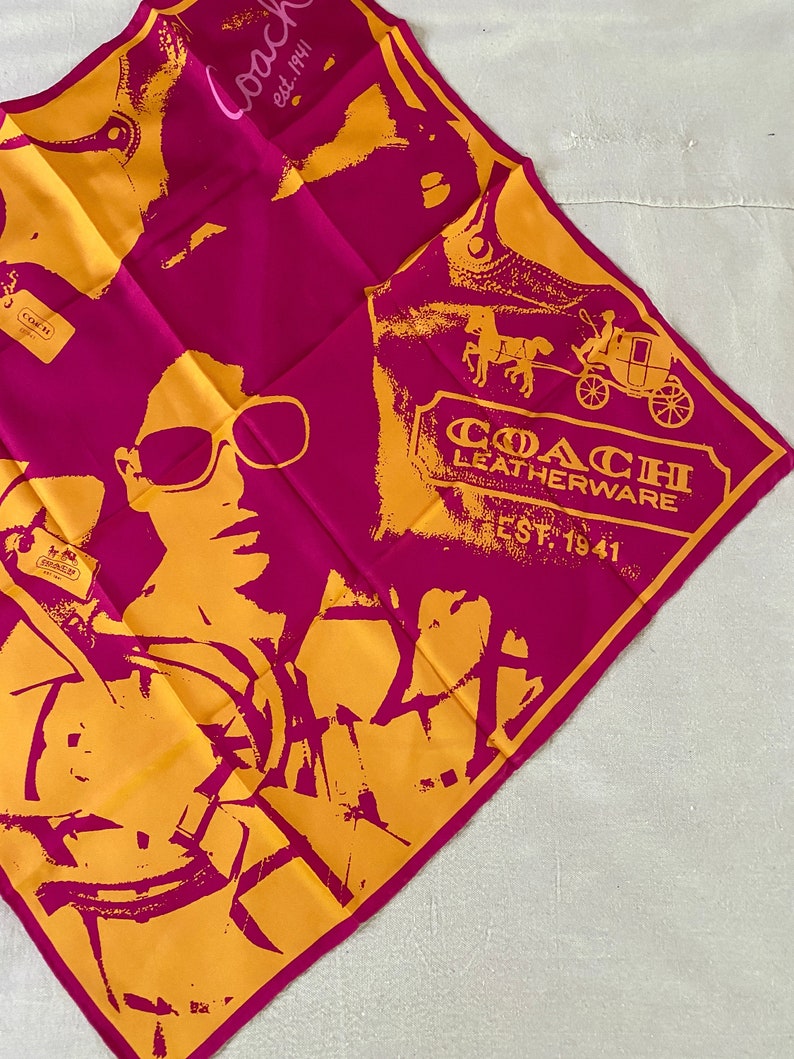Vintage Coach Silk Scarf / 90s Coach / Y2k Coach - Etsy
