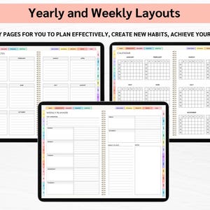 Digital Planner, All in One , Undated, iPad & Android Planner ...