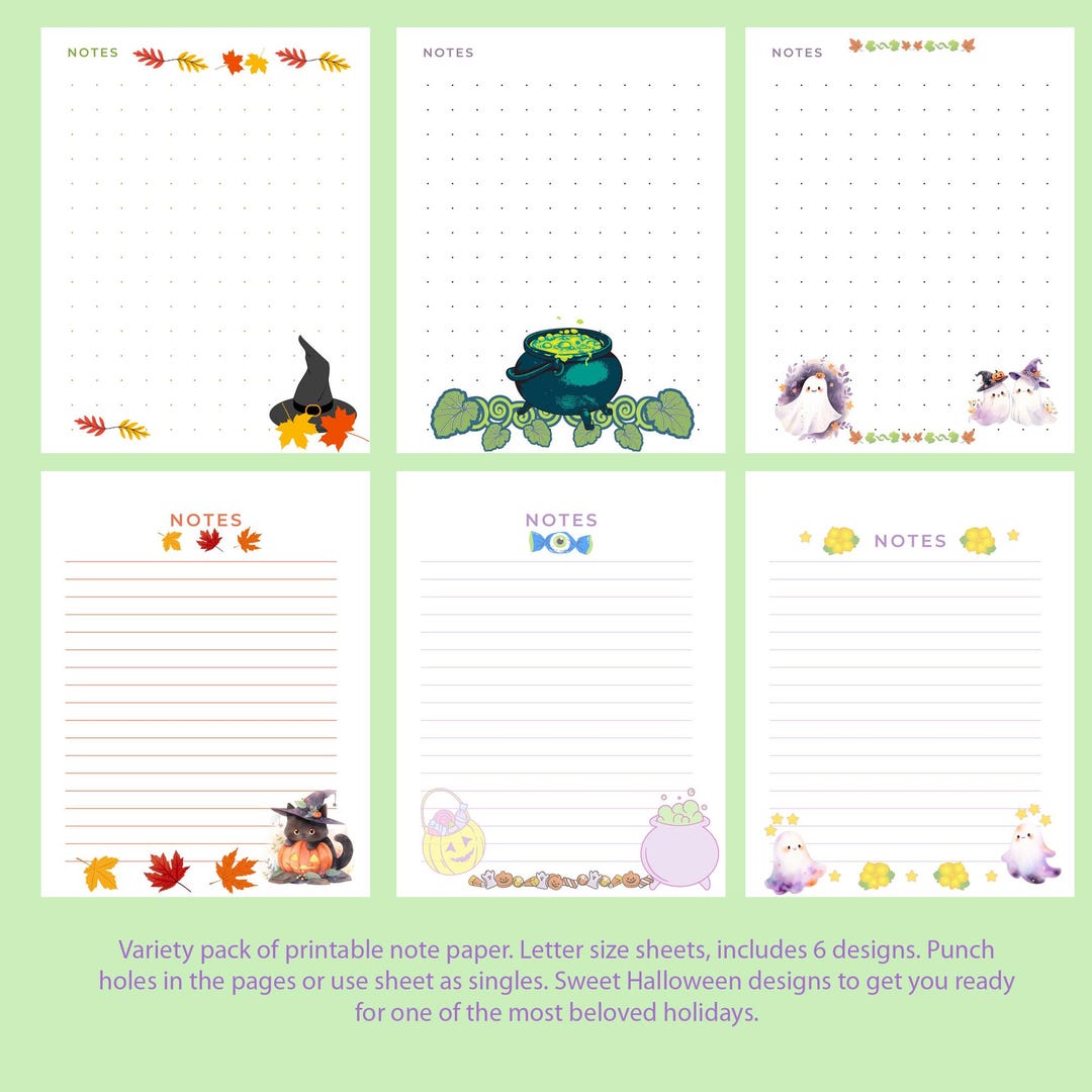 Halloween Designs Planning Variety Letter Size Journal Notes Binder ...