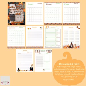 Digital Printable Halloween Autumn Kitchen Witch Calendar Journal ...