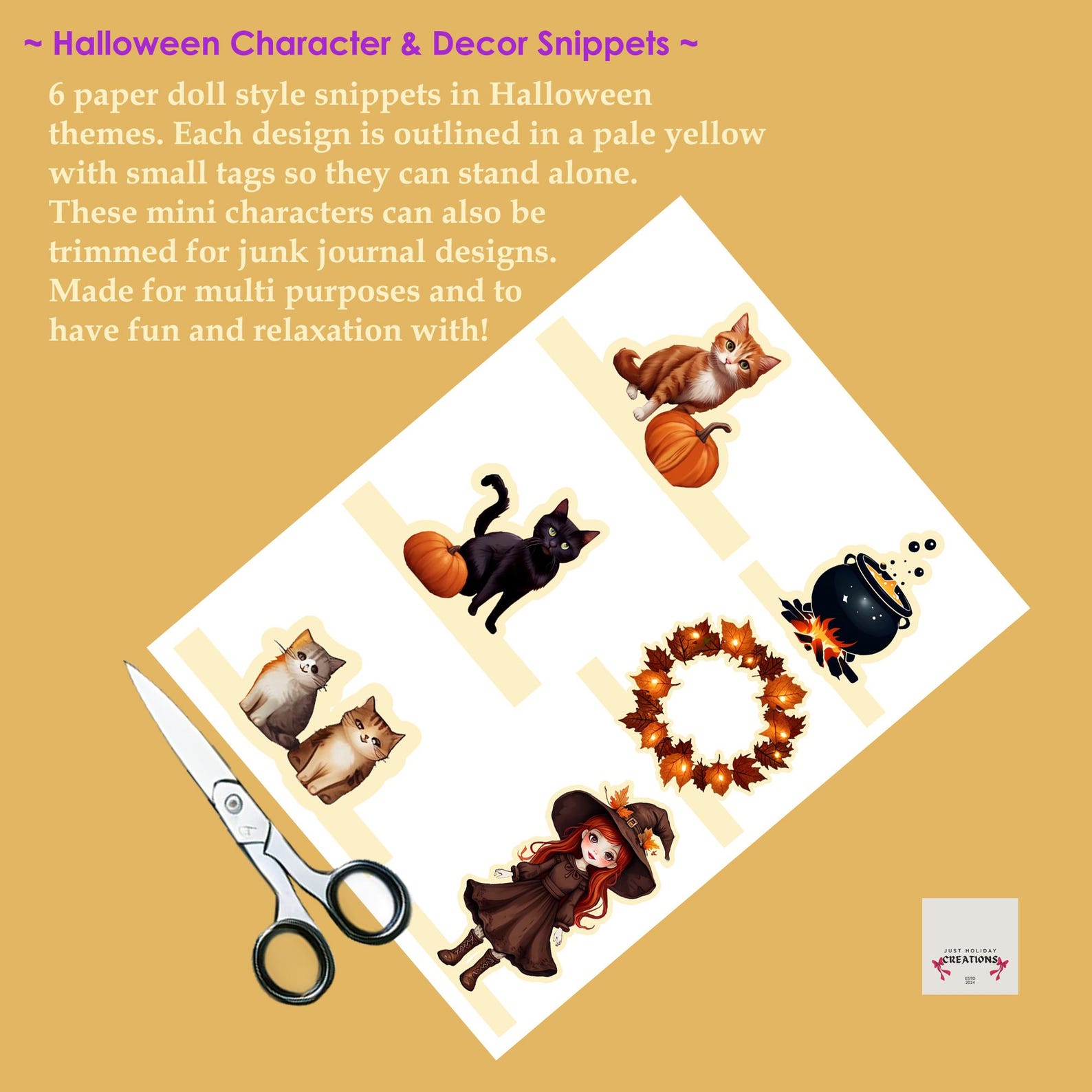 Variety Halloween Character Cottage Decoration Cat Pumpkin Paper ...