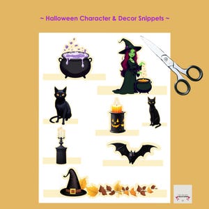Variety Halloween Character Cottage Decoration Cat Pumpkin Paper ...