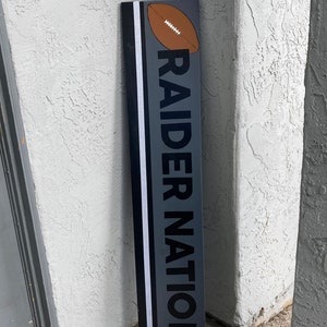 Raider Nation Porch Sign Raiders Football - Etsy