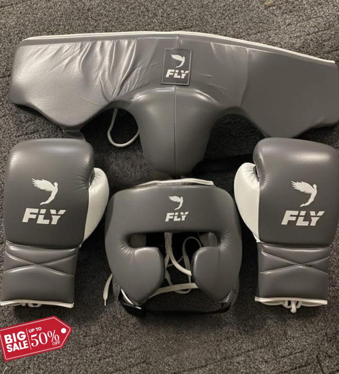 Personalized Fly Boxing Sparring Set: Gloves, Headguard, Groin Guards ...