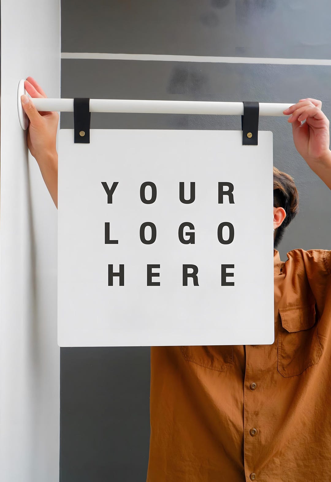 Metal Storefront Sign, Business Logo Sign, Outdoor Hanging Sign, Custom ...