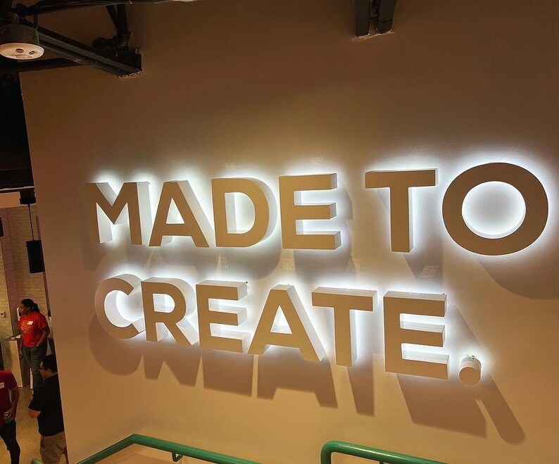 Logo Sign for Business, 3D Business Sign, Backlit Sign, Office Wall ...